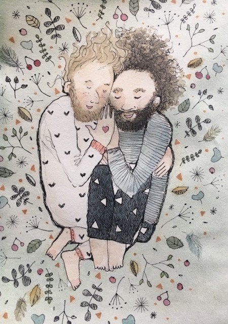 Cuddling for a cause: artist celebrates diversity with LGTBIQ portrait ...