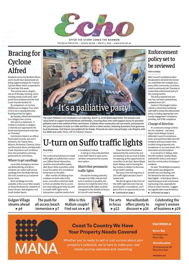 The Byron Shire Echo – Issue 39.39 – March 5, 2025