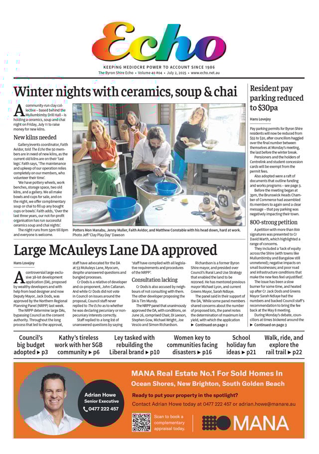 The Byron Shire Echo – Issue 40.04 – July 2, 2025